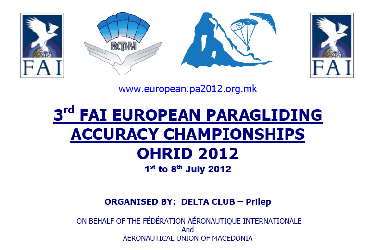 2012 FAI European paragliding accuracy local regulations published ...